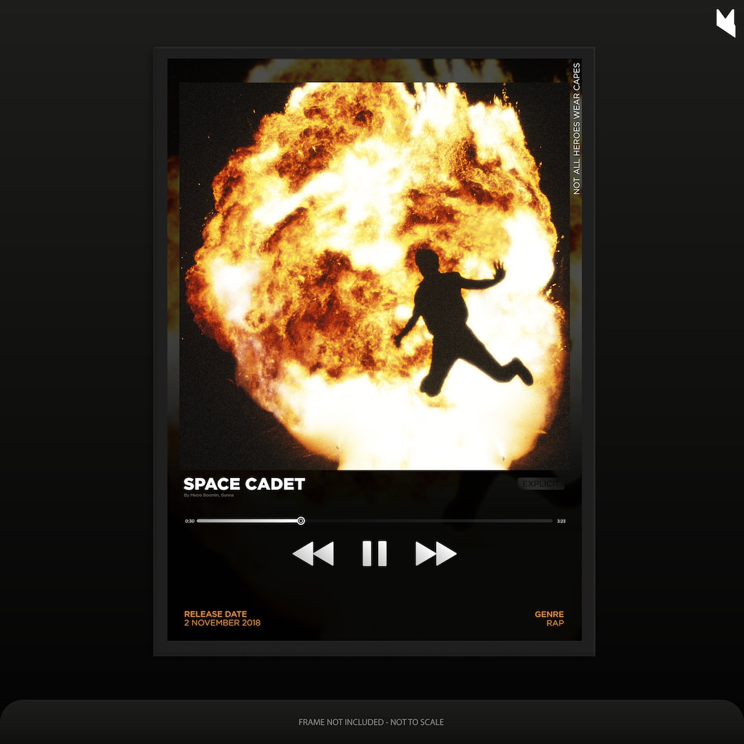 Space Cadet Metro Boomin Song Poster, Minimalist Music Song Art, Wall ...
