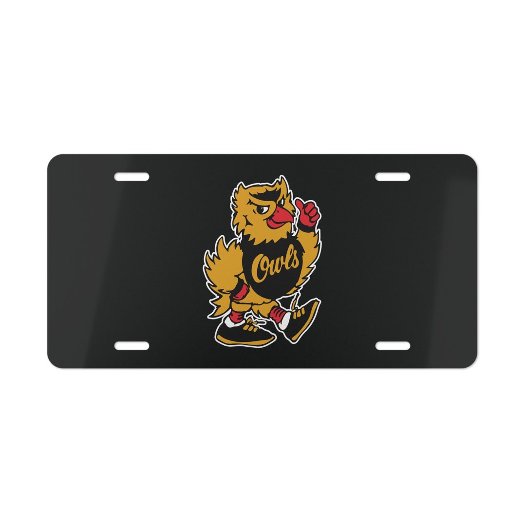 Retro Kennesaw State Scrappy Owl License Plate | Fan of Kennesaw State ...