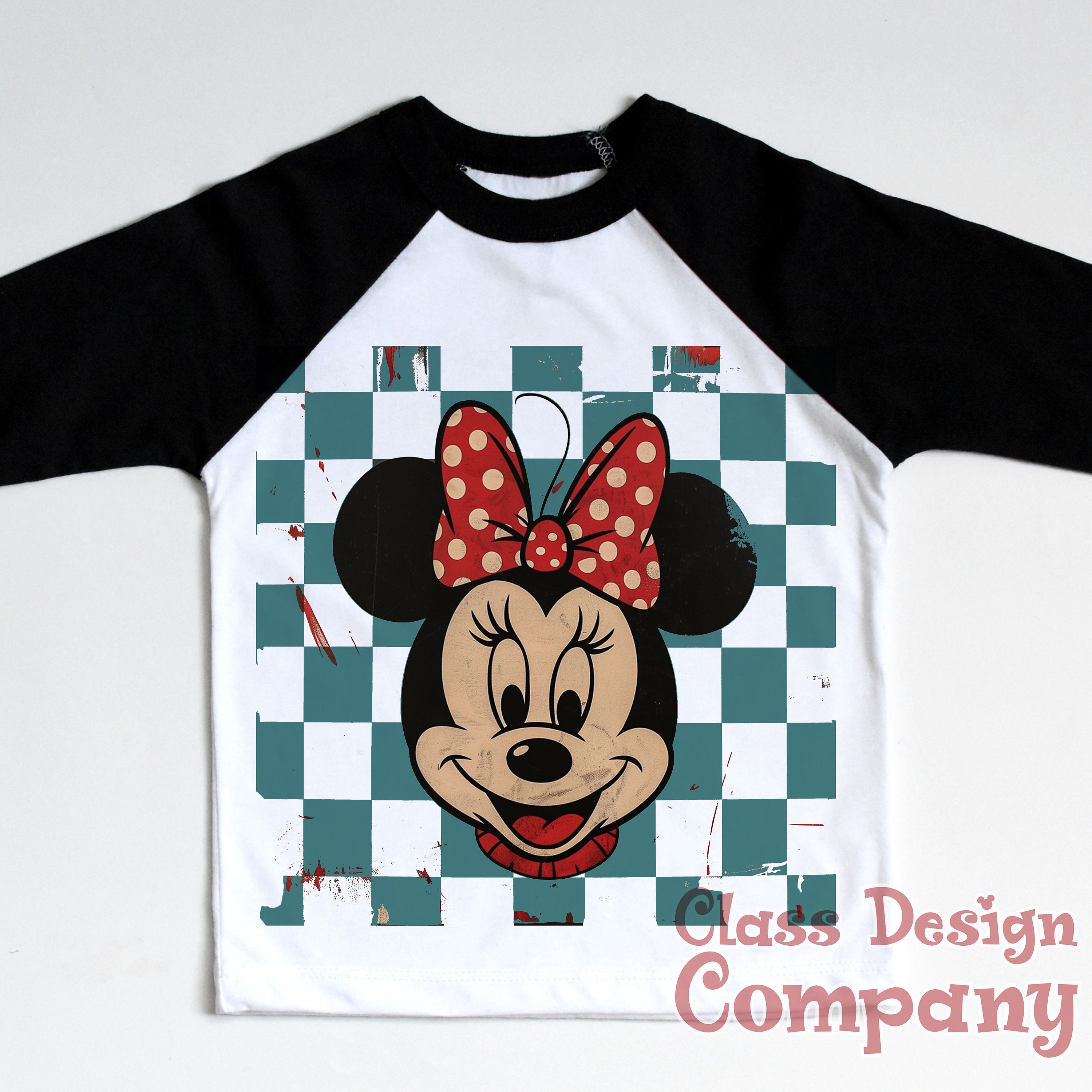 3 FILES, Retro Checkered Minnie Png, Family Vacation Png, Family Trip ...