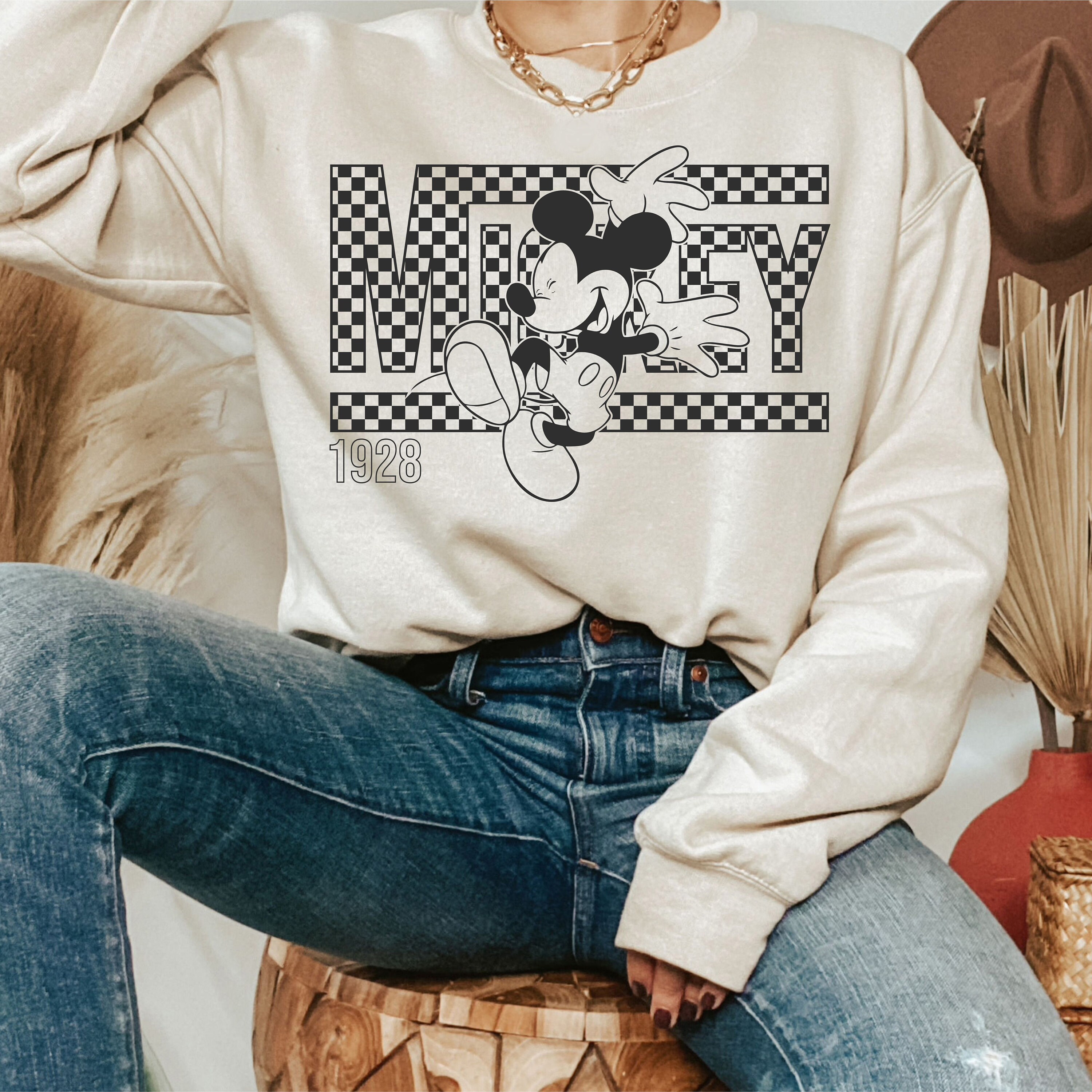 Checkered Mickey Svg Png, Instant Download Printable Design Svg for ...