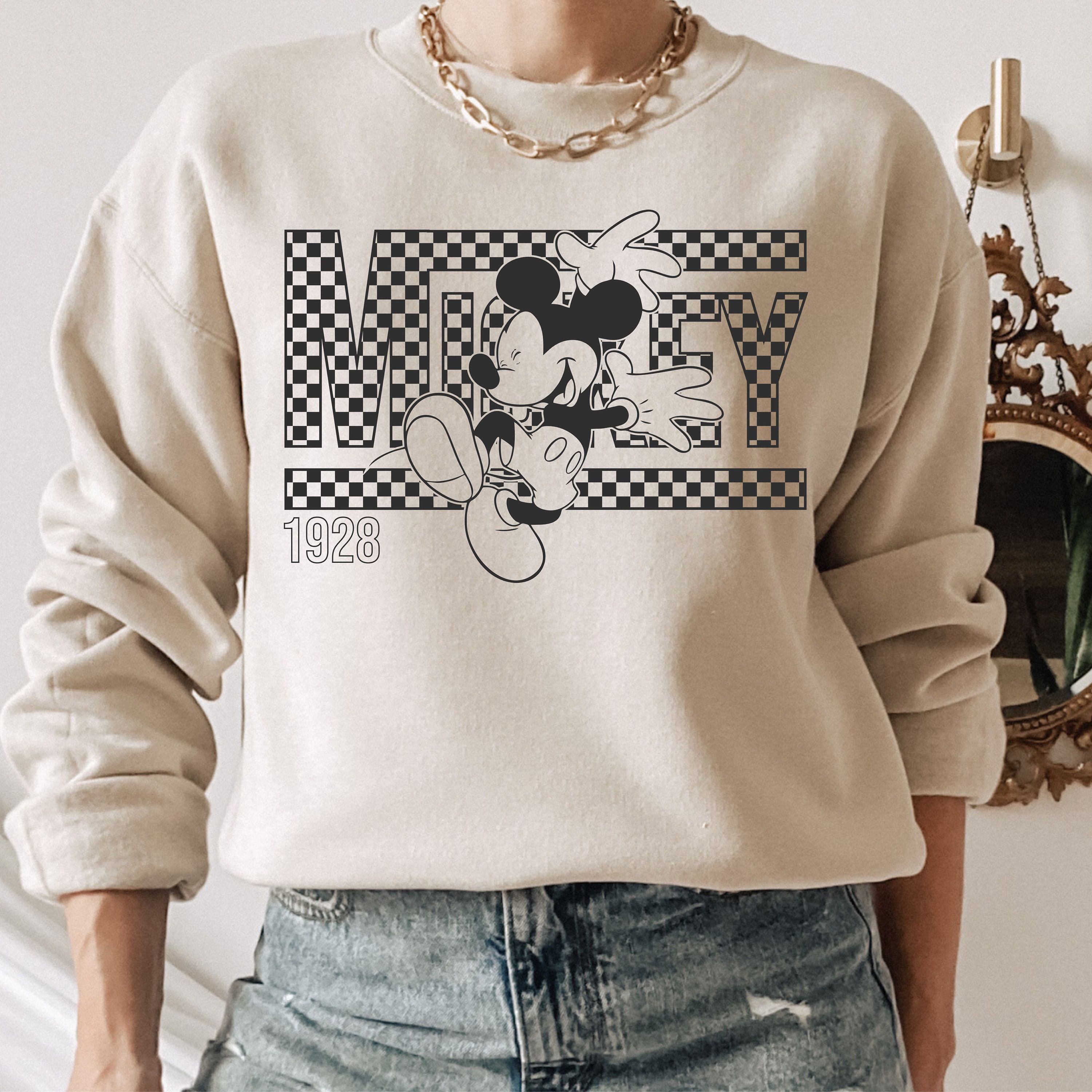 Checkered Mickey Svg Png, Instant Download Printable Design Svg for ...