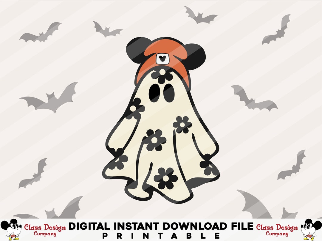 SPOOKY DAISY GHOST Svg, Cute Halloween Ghost Svg, Halloween Svg Design ...