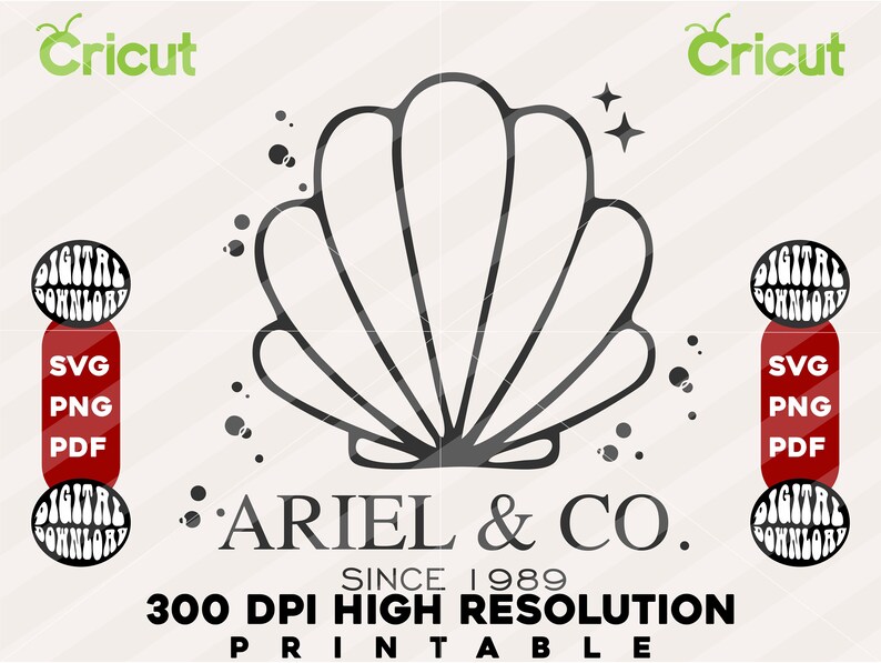 Ariel & Co. SVG, PNG, PDF, Little Mermaid Svg, Princess Svg, Vinyl Cut ...