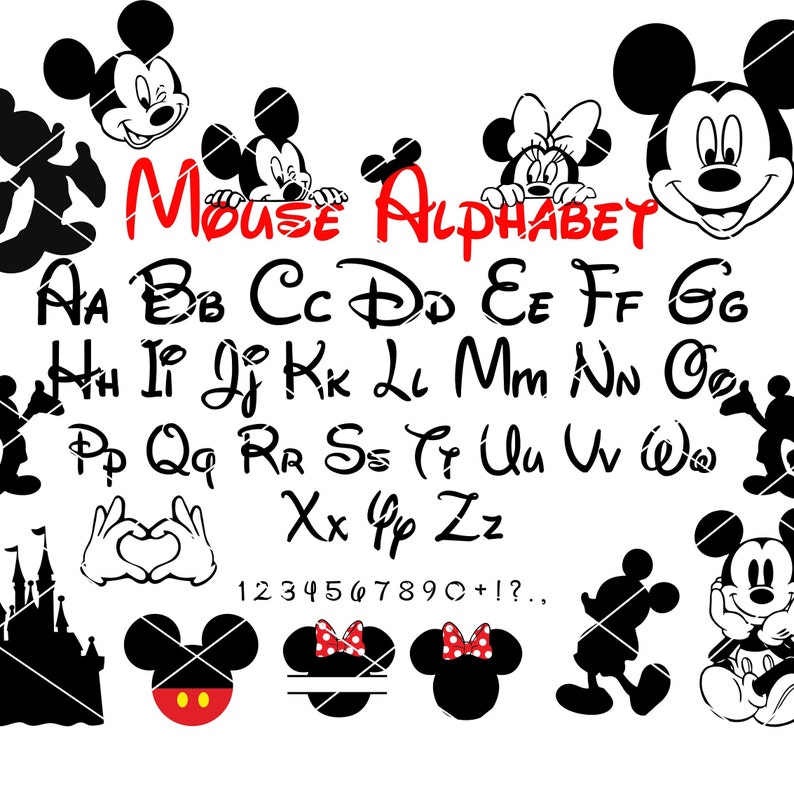 Mouse Alphabet SVG, Mouse Font SVG, Mouse Ttf Letters SVG, Customize ...