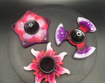 Set of 3 Iridescent Fidget Spinners, 3 Unique Autistic Toys, Unique ...
