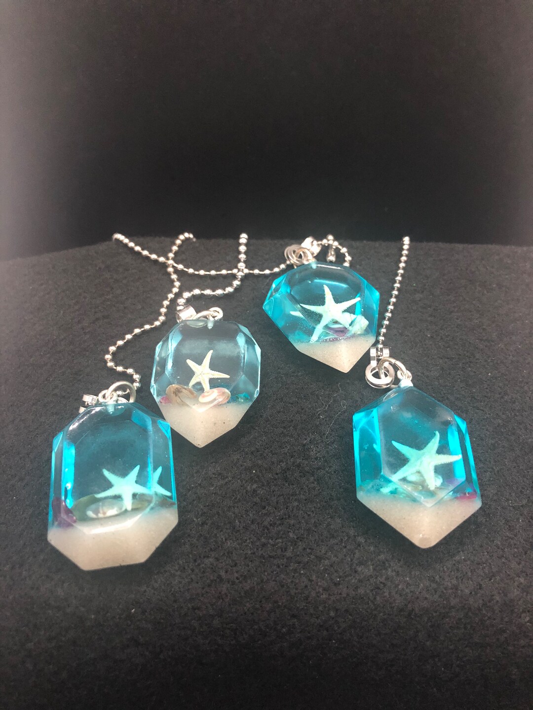 Handmade Gem Shaped Beach Themed Ceiling Fan Pulls, Marine Ceiling Fan ...