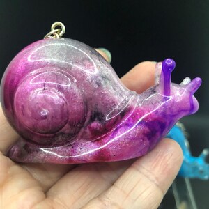 Cute & Unique Snail Keychains, Color Shifting Snail Keychains, Pink ...