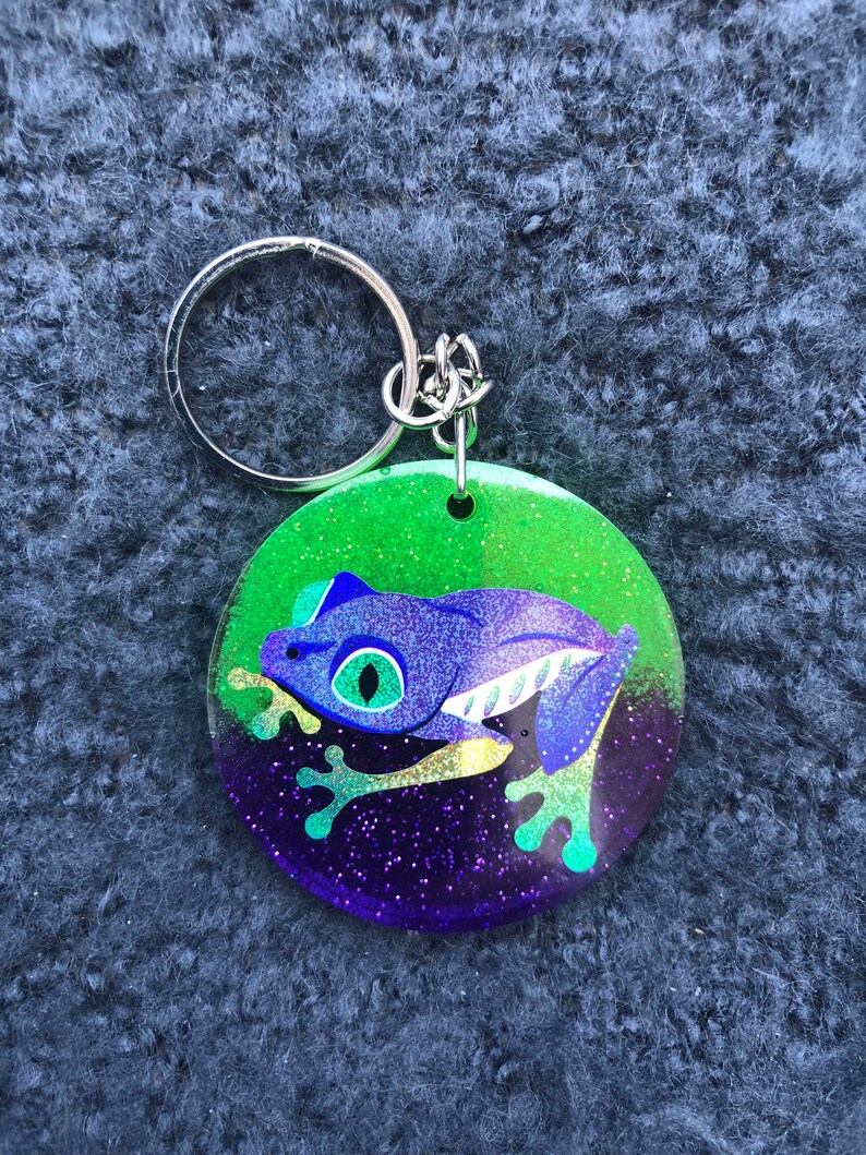 Poison Dart Frog Keychains, Rain Forest Tree Frog Keychains, Unique ...