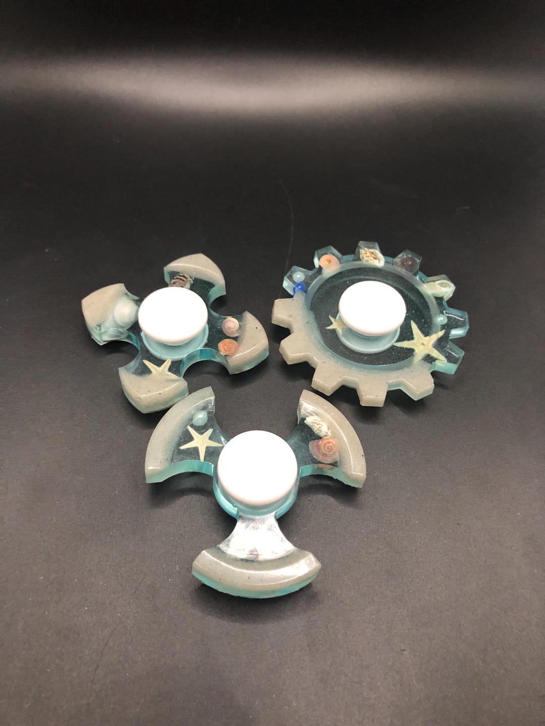 Set of 3 Beach/ocean Themed Fidget Spinners, Unique Marine Themed ...