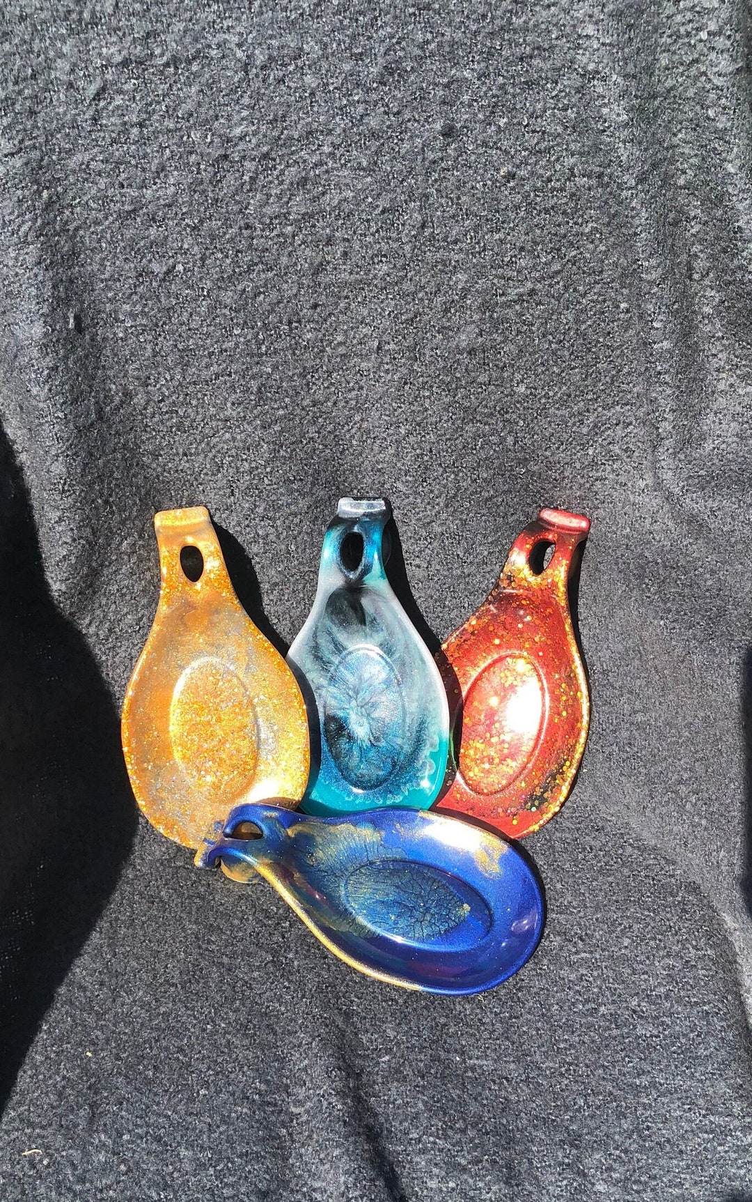 Snazzy Colorful Resin Made Spoon Rest, Unique Kitchen Tool, Decorative ...