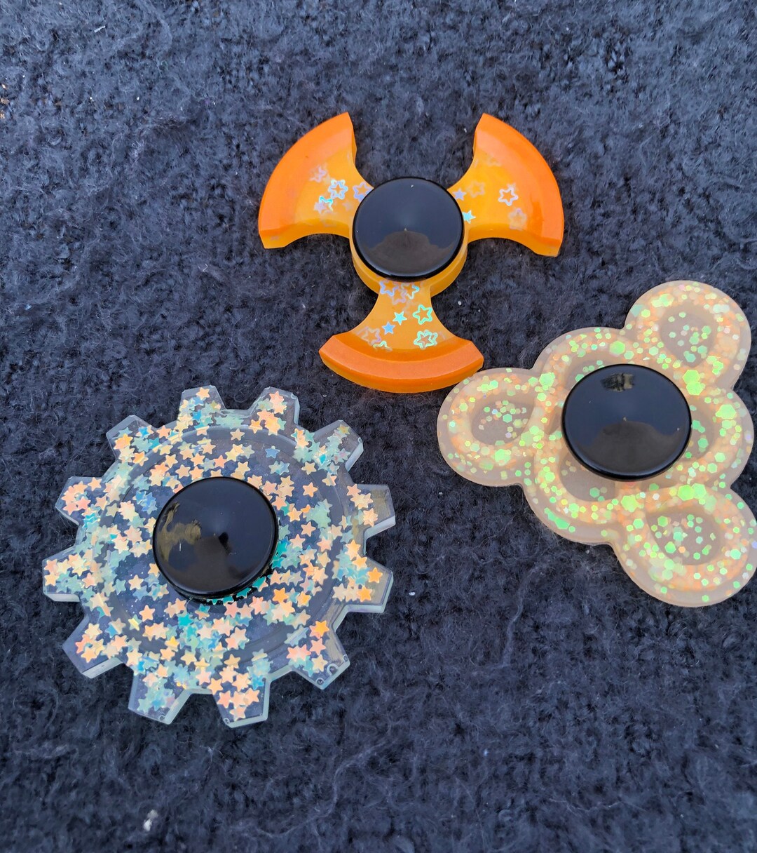 3 Glow-in-the-dark Fidget Spinners - Etsy