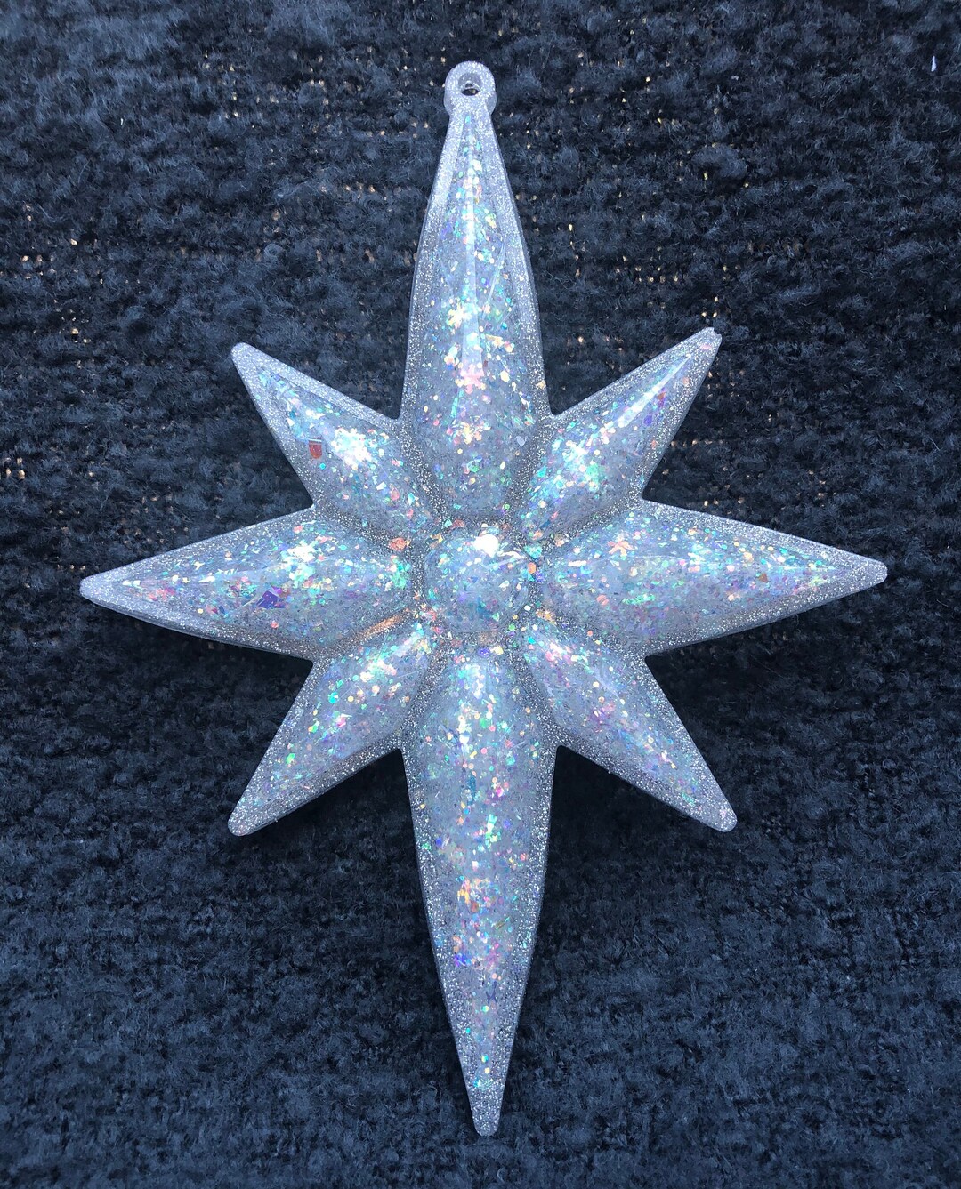 Large Iridescent Snowflake, Large Iridescent Snowflake Glitter Star ...