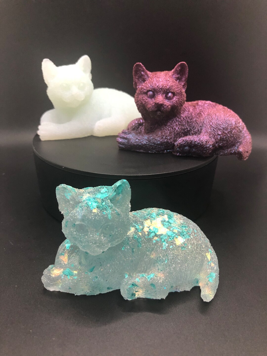 Handmade Resin Mini Cat Figurines, Unique Cat Collectables Under 15 ...