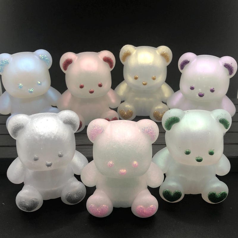 Resin Teddy With Heart - Etsy