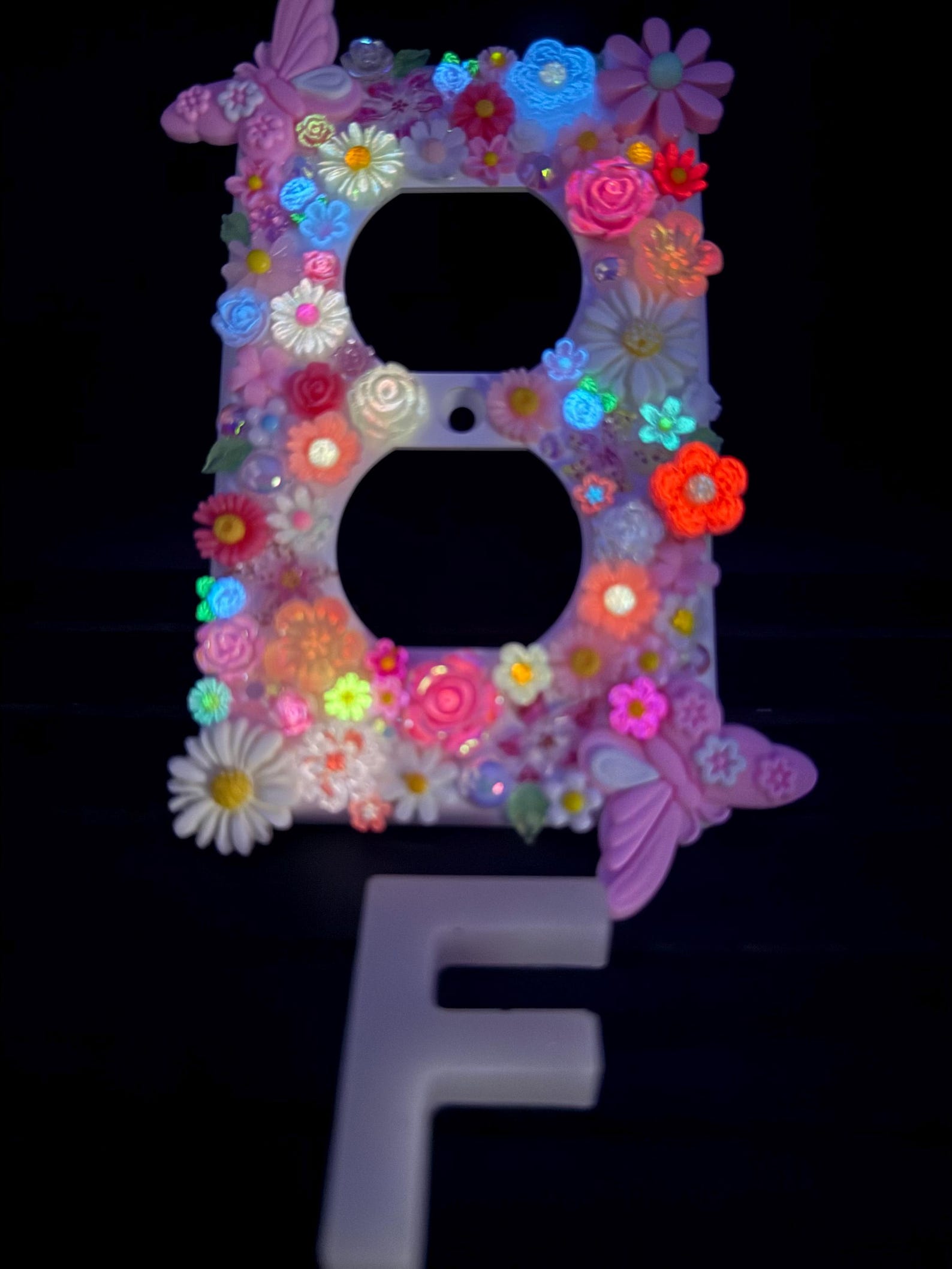 Butterfly & Flower Filled Light/outlet Switch Plate Covers, Unique and ...