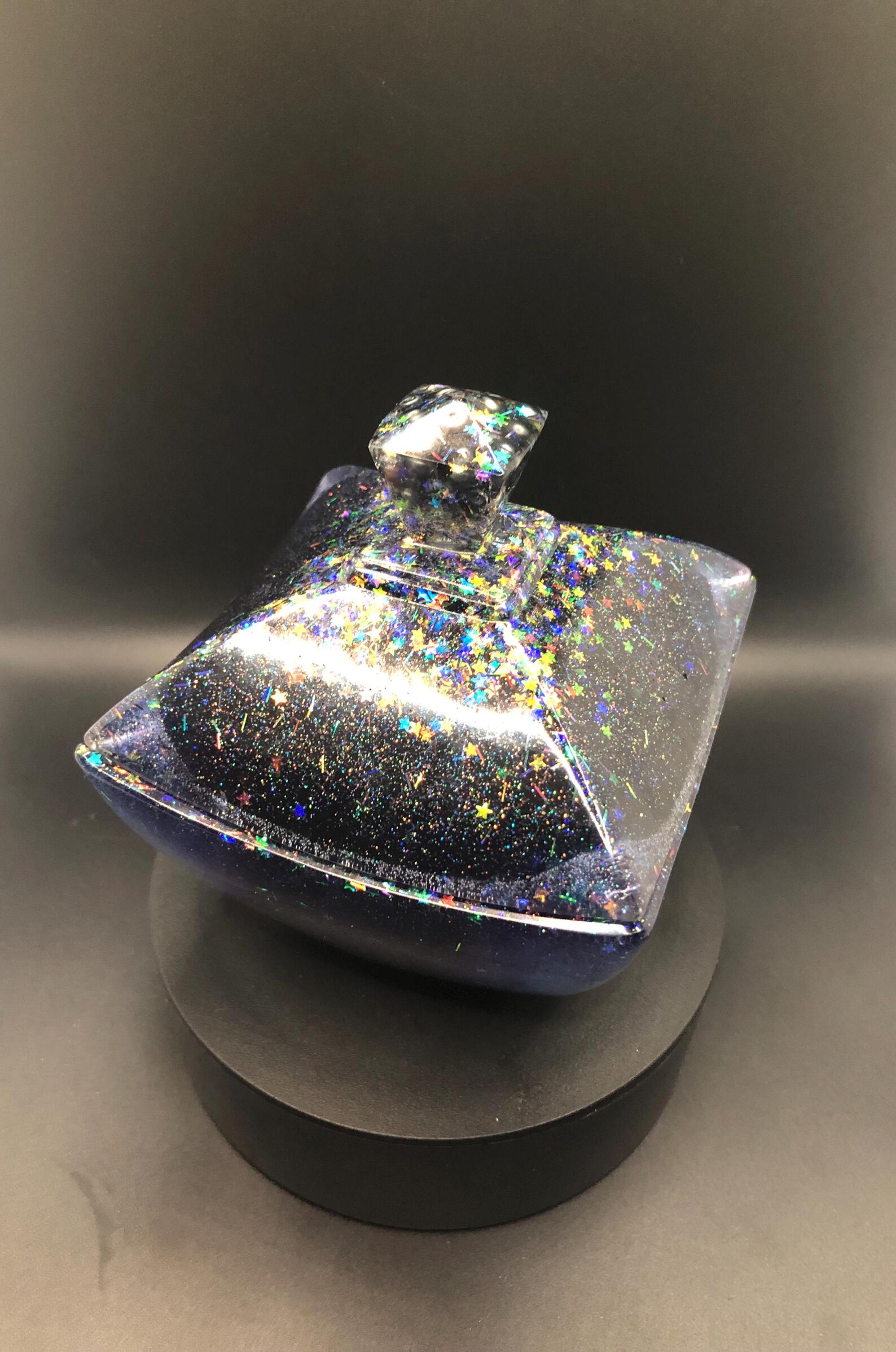 Black/blue/purple Trinket Box With Lid, Trinket Box With Holographic ...