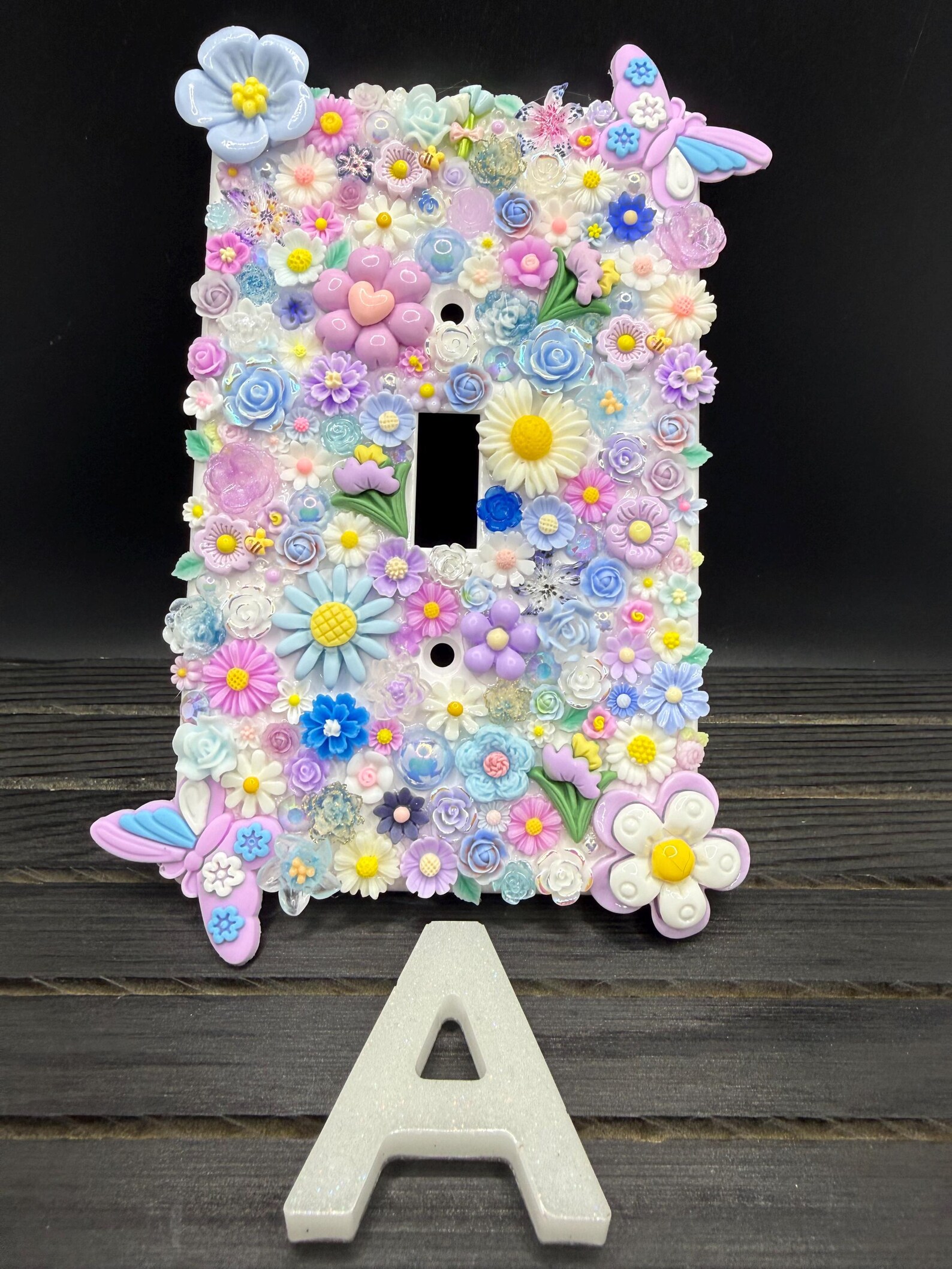 Butterfly & Flower Filled Light/outlet Switch Plate Covers, Unique and ...