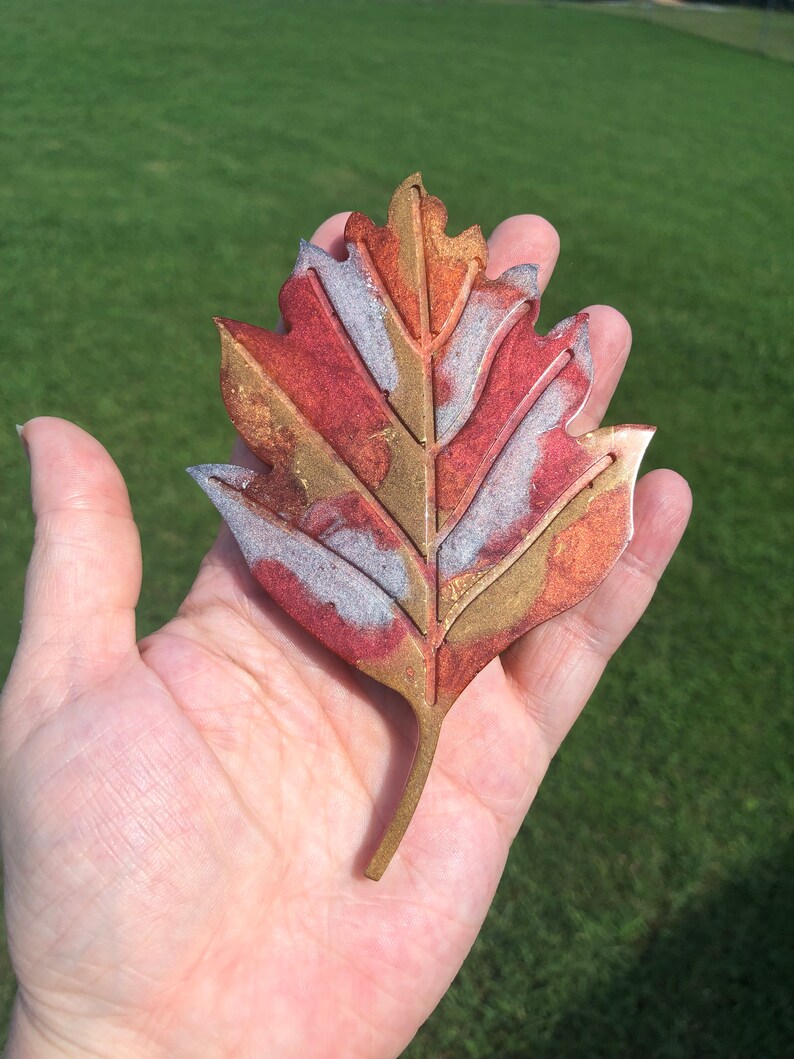 Metallic Autumn Leaves, Metallic Fall Décor, Decorative Fall Coasters ...