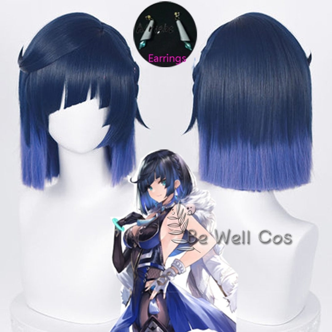 Genshin Impact Yelan Cosplay Wig 36cm - Etsy