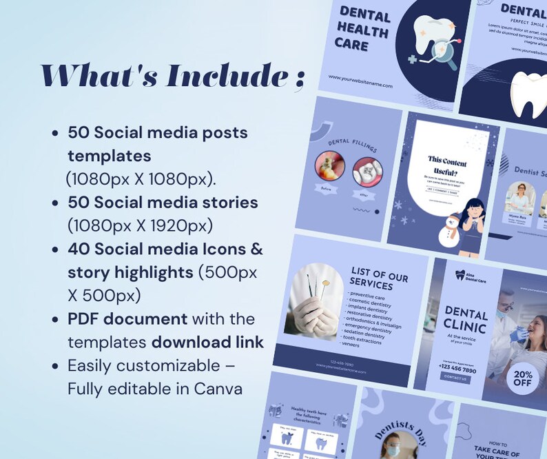 140 Dentist Social Media Templates | Dental Clinic Social Media ...