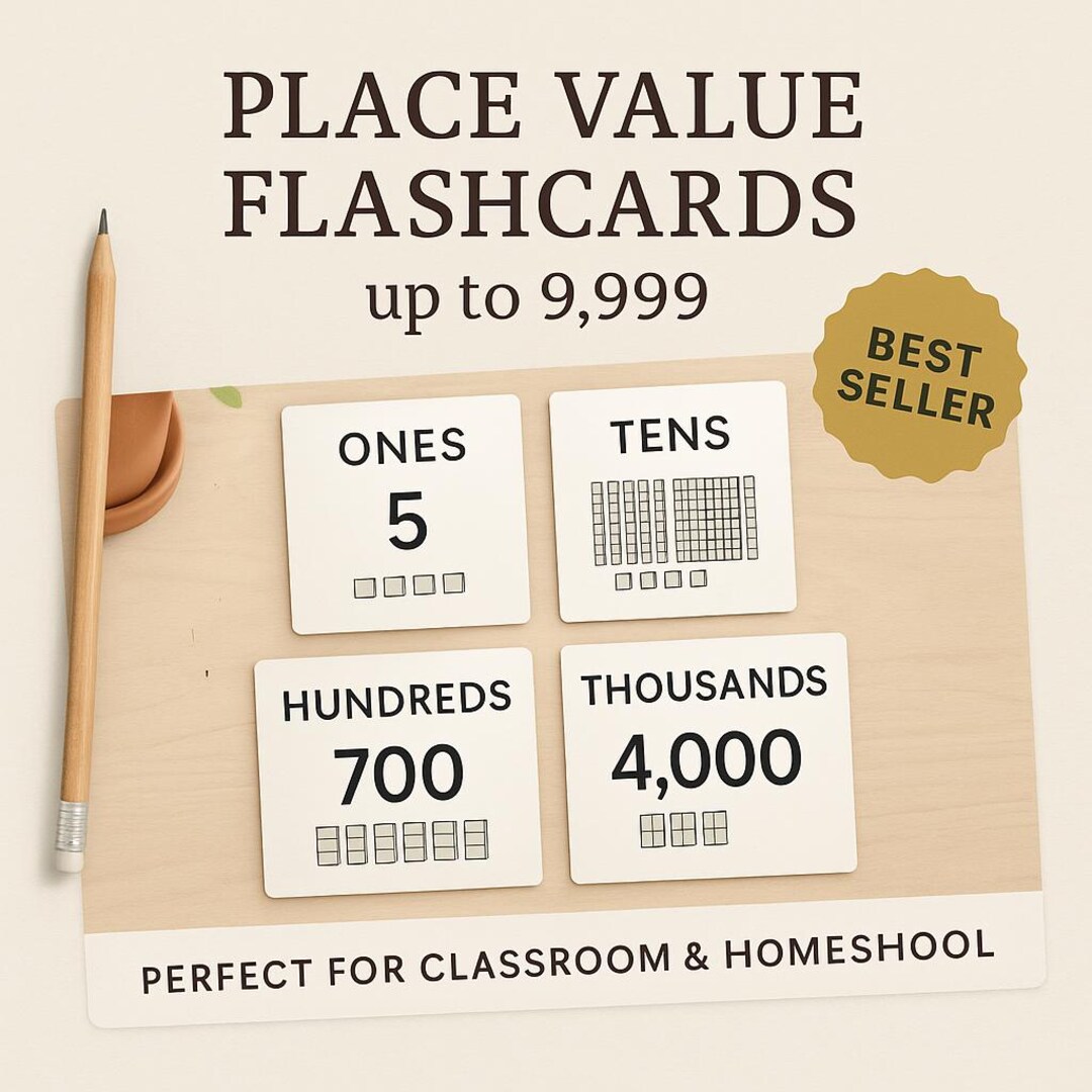 Place Value Flashcards | Grade 2–3 Math | Printable Classroom ...