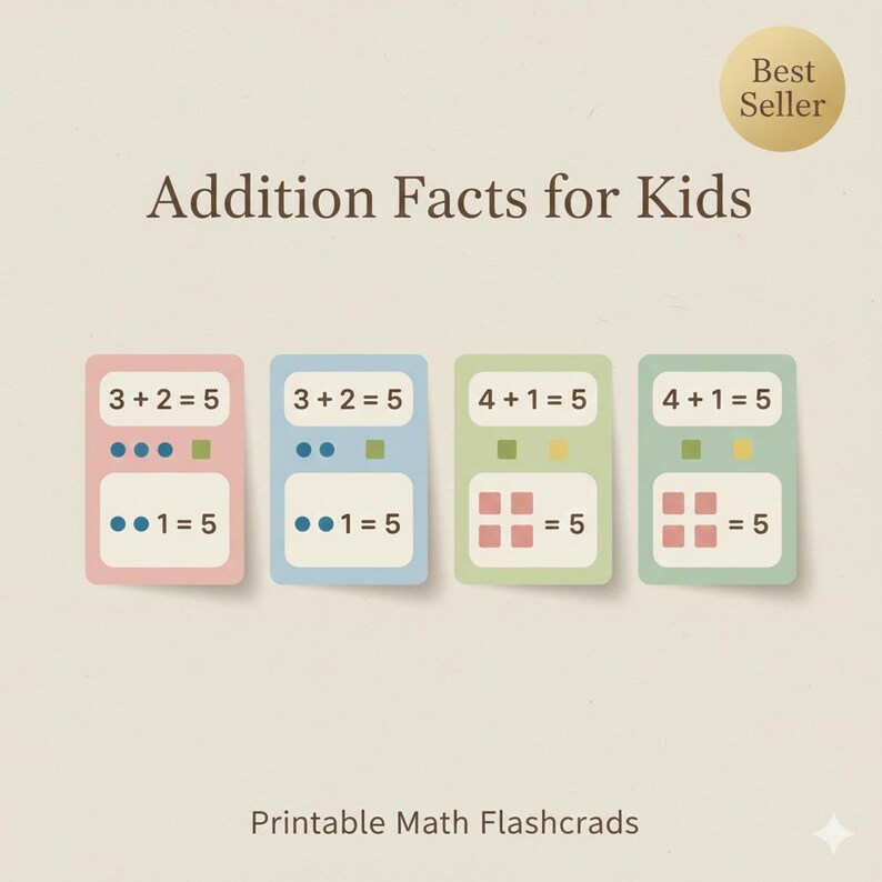 Addition Flashcards 1–20 | Printable Math Cards for Kids | Early Math ...