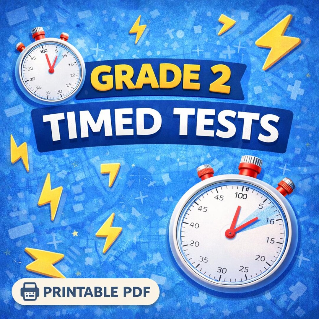 Grade 2 Timed Math Tests | Printable Speed Drills | Addition ...