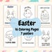 Easter Coloring Book, Art Prints, Kids Activity (digital Download) - Etsy