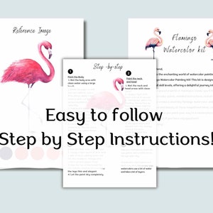 Flamingo Watercolor Painting Kit, Beginner Skill, Intermediate Skill ...