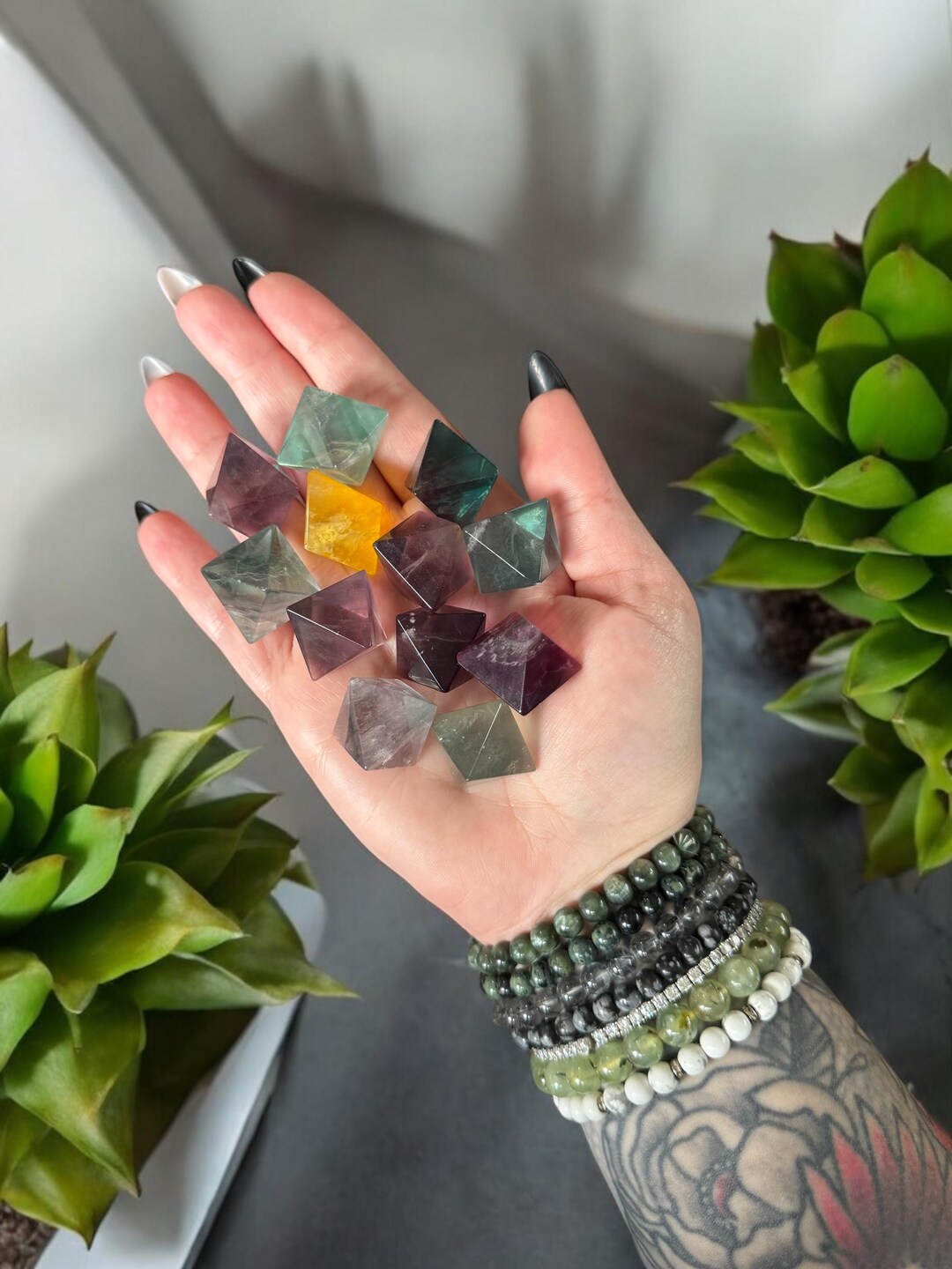 Octahedron Fluorite 3D Rhombus - Etsy