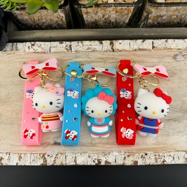 Hello Kittys Keychain - Etsy