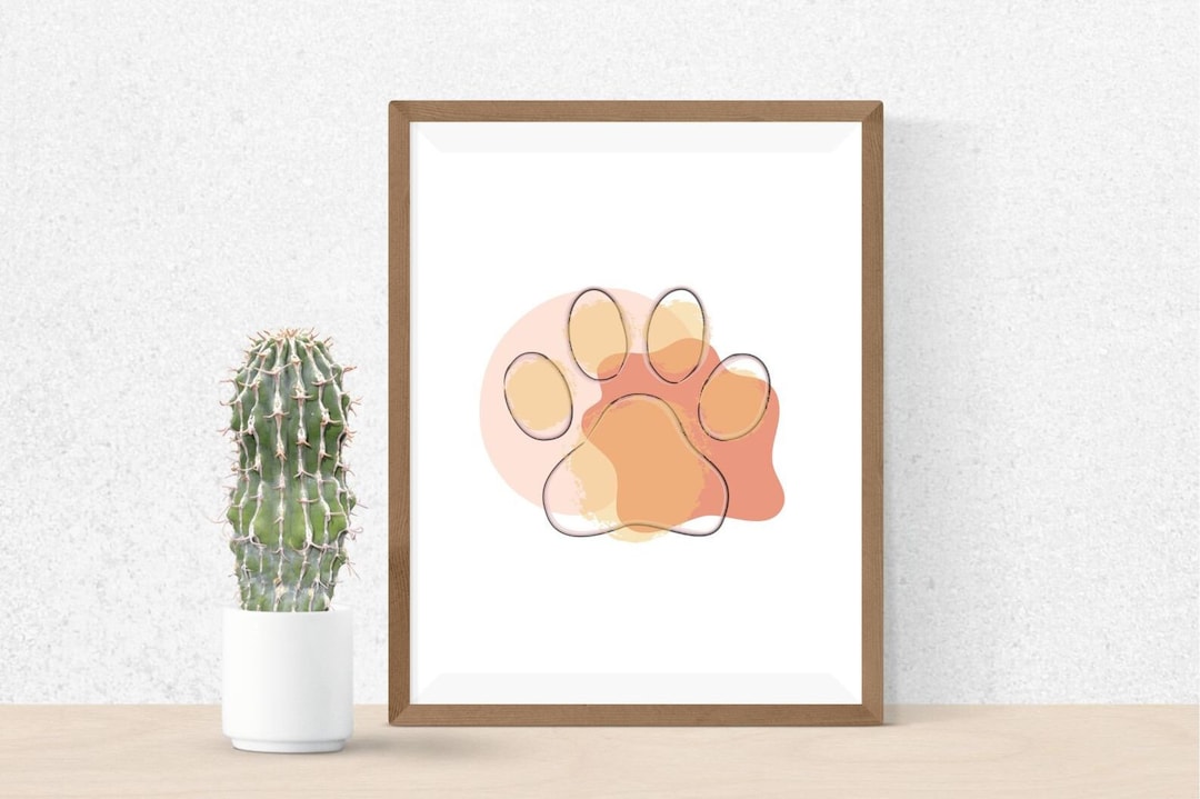 Dog Paw Print Sign, PAW PRINT SIGN, Splash Color, Paw Print Clipart - Etsy