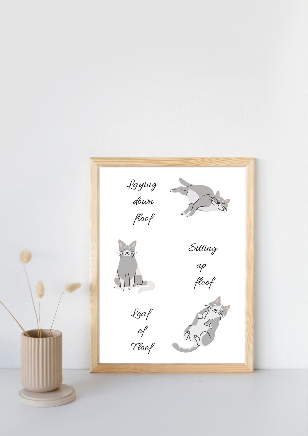 Cute Cat Poster, Funny Cat Poster, Cute Cat Owner Gift, Cute Mummy Gift ...