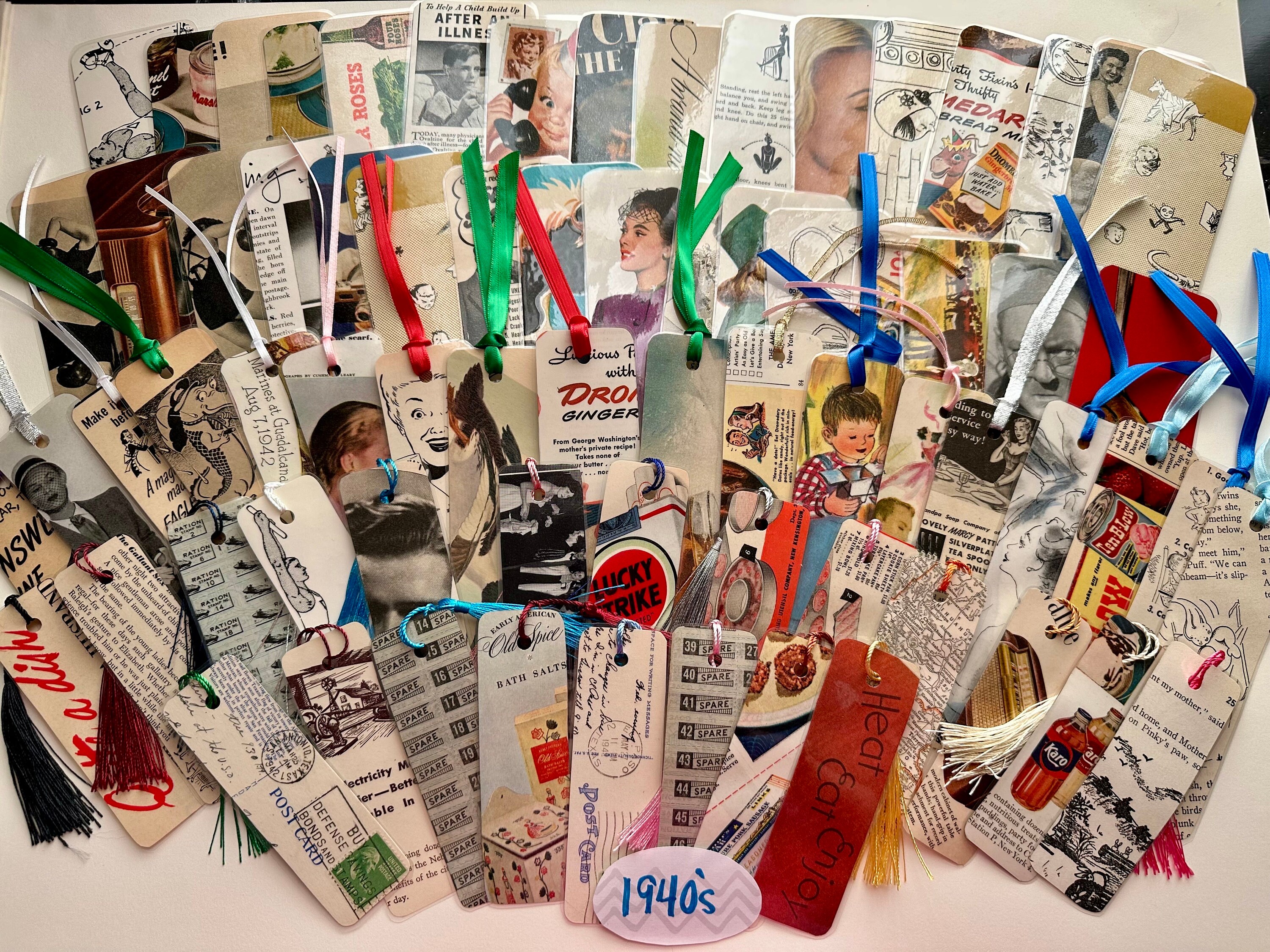 Handmade Bookmarks-pack of 3-made of Authentic Vintage Period Papers ...