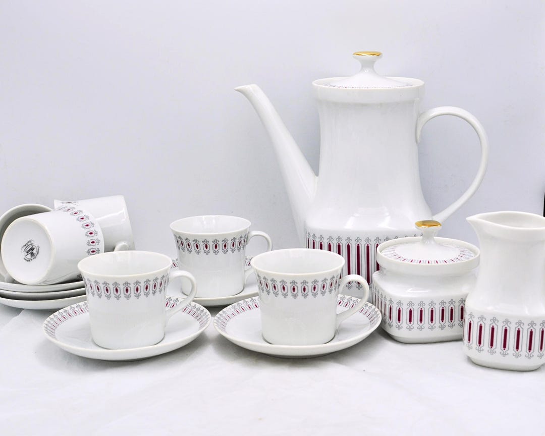 Vintage TK Thun Czechoslovakia Porcelain Tea Set: Mid-century Modern - Etsy