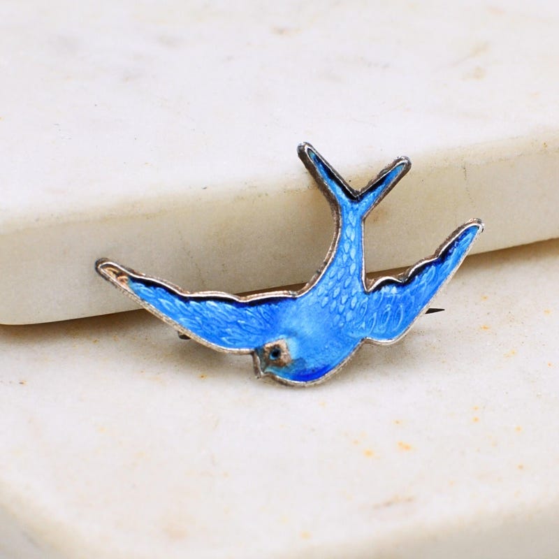 Bluebird Brooch - Etsy