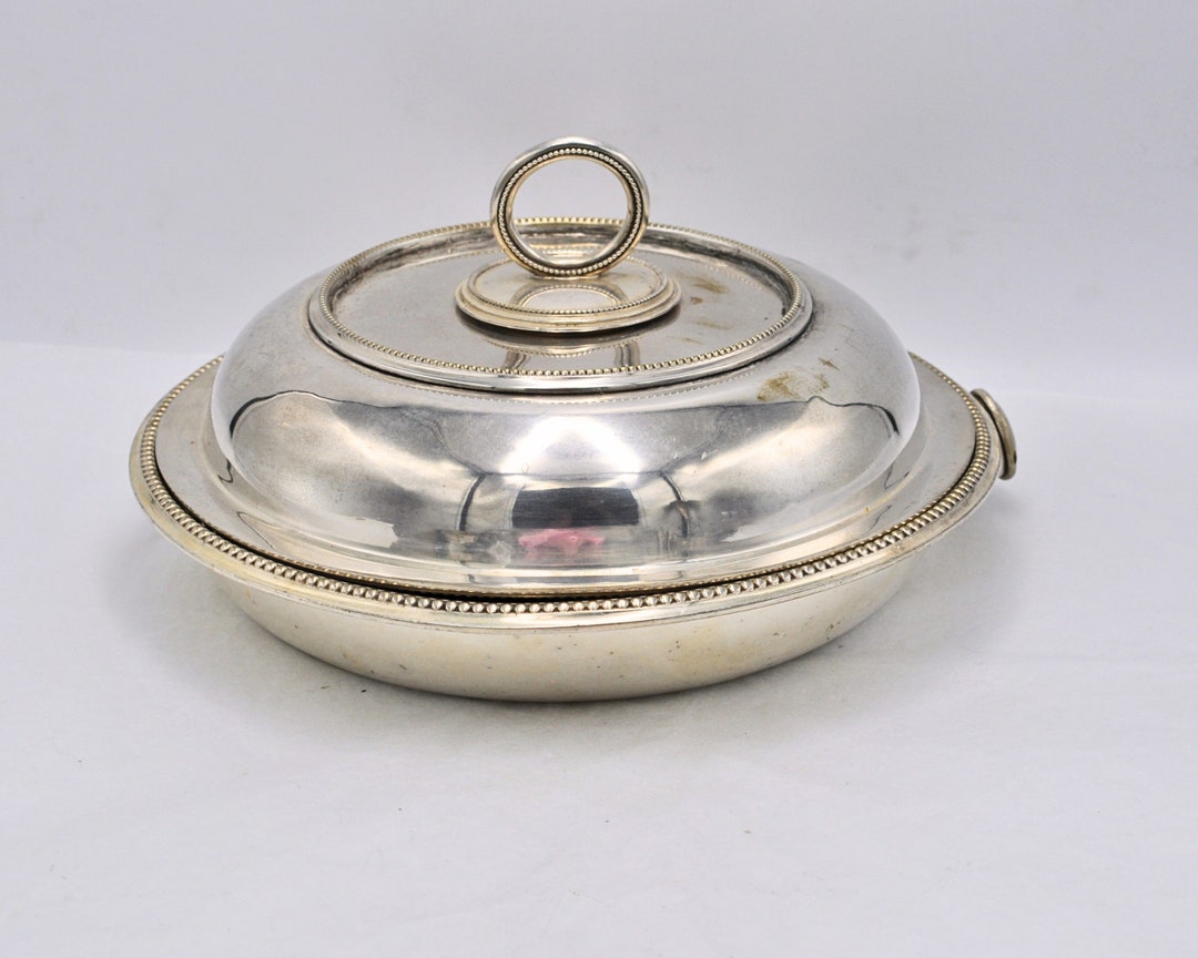 Silver Plate Serving Dish Tureen With Lid - Vintage Vegetable Serving ...