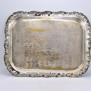 Vintage Silver Plated Rectangular Silver Tray With Repousse Grapes ...