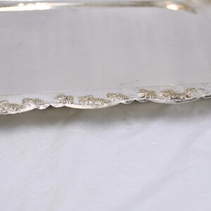 Vintage Silver Plated Rectangular Silver Tray With Repousse Grapes ...