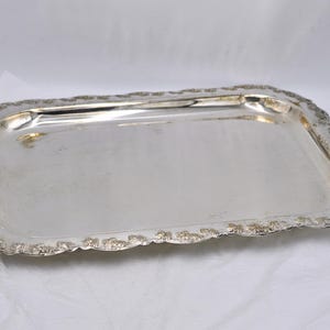 Vintage Silver Plated Rectangular Silver Tray With Repousse Grapes ...