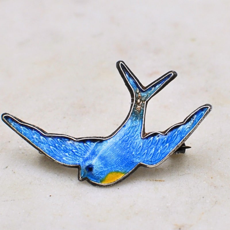 Bluebird Brooch - Etsy