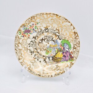 Vintage BCM Lord Nelsonware Pompadour Crinoline Lady Gold Chintz ...