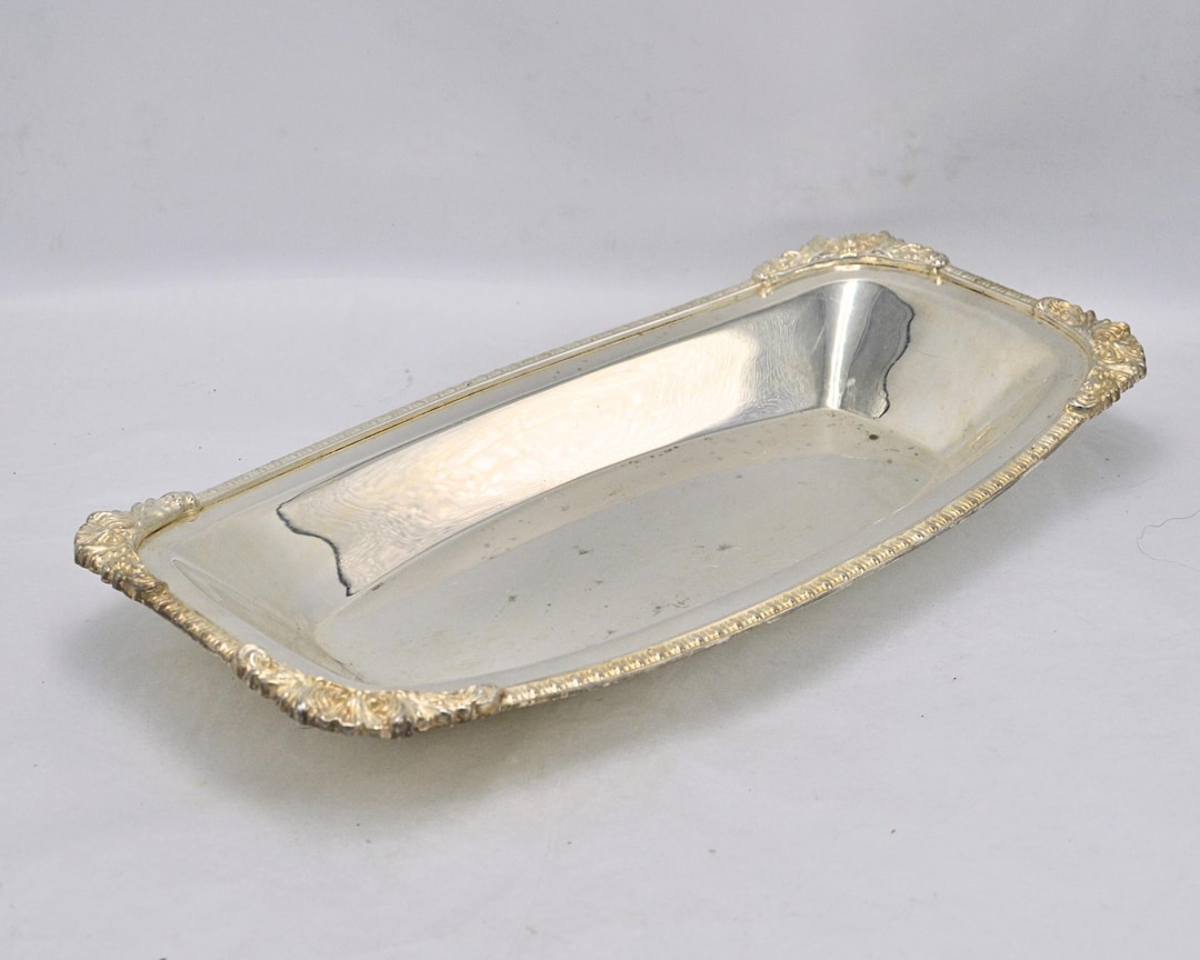 Silverplate Hecworth Long Rectangle Tray Old Sheffield Silverplate ...