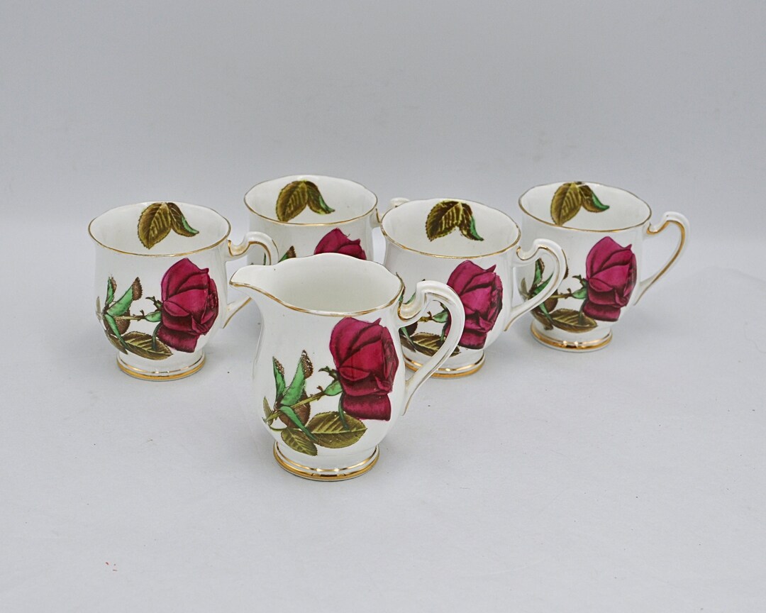 Royal Standard English Rose Red Roses Demitasse Cups Roses Coffee Cups ...