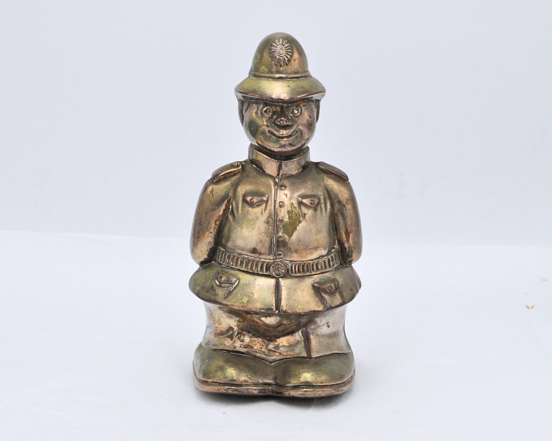 Vintage Silverplate Bobby Bank – 1950s Mid-century English Policeman ...