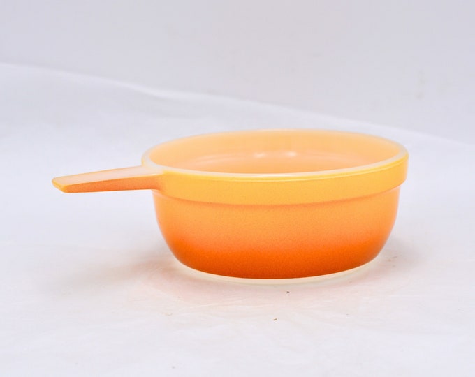 Crown Ovenware Pyrex Ramekin With Handle - Vintage Orange Ombre Retro ...