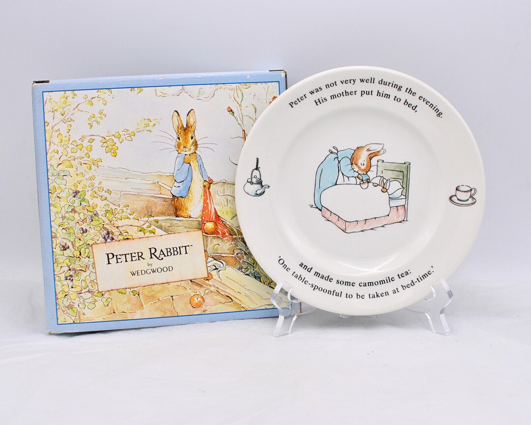 Boxed Vintage Wedgwood Peter Rabbit Plate - Beatrix Potter Made in ...