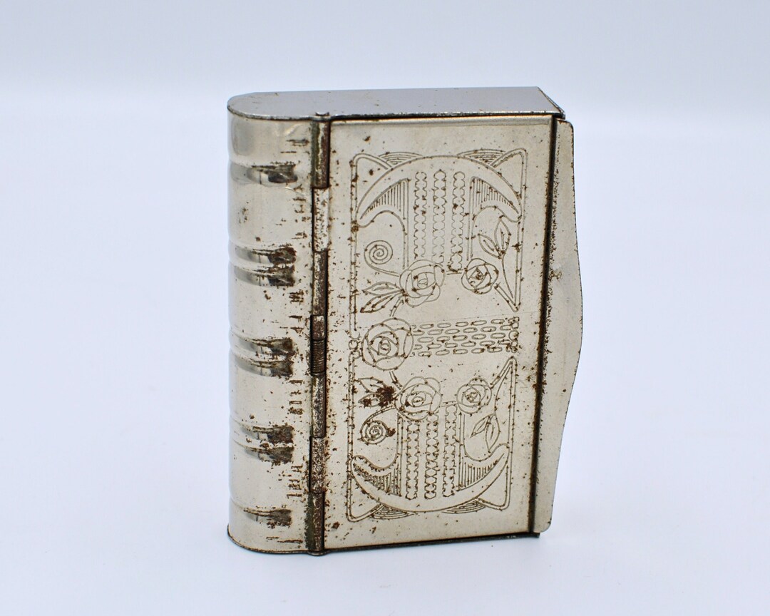 Silver and Gold Tone Vintage Metal Bible Box or Trinket Box - Etsy