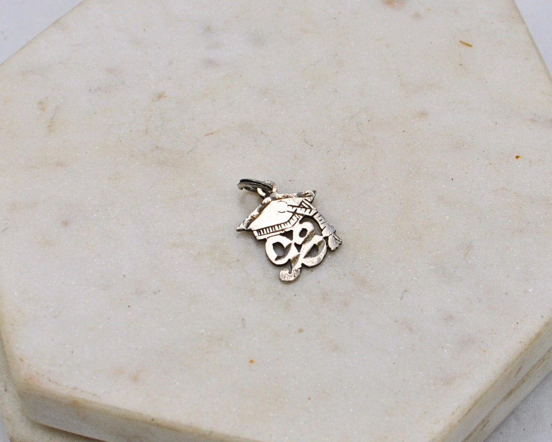 Vintage Class of 98 / Graduation 1998 Charm 925 Sterling Silver Vintage ...