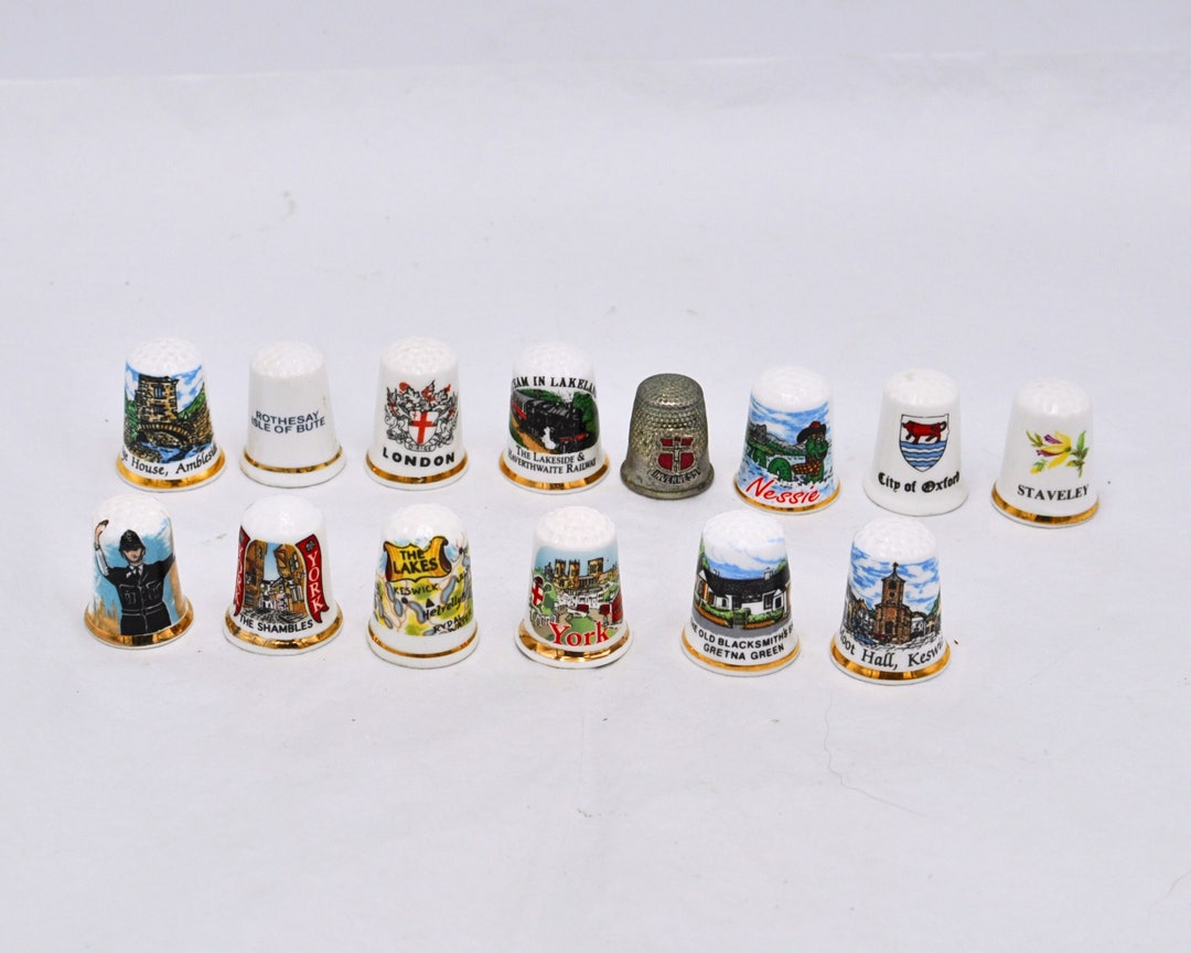 England and London Thimbles Collection - Vintage Porcelain Collectable ...
